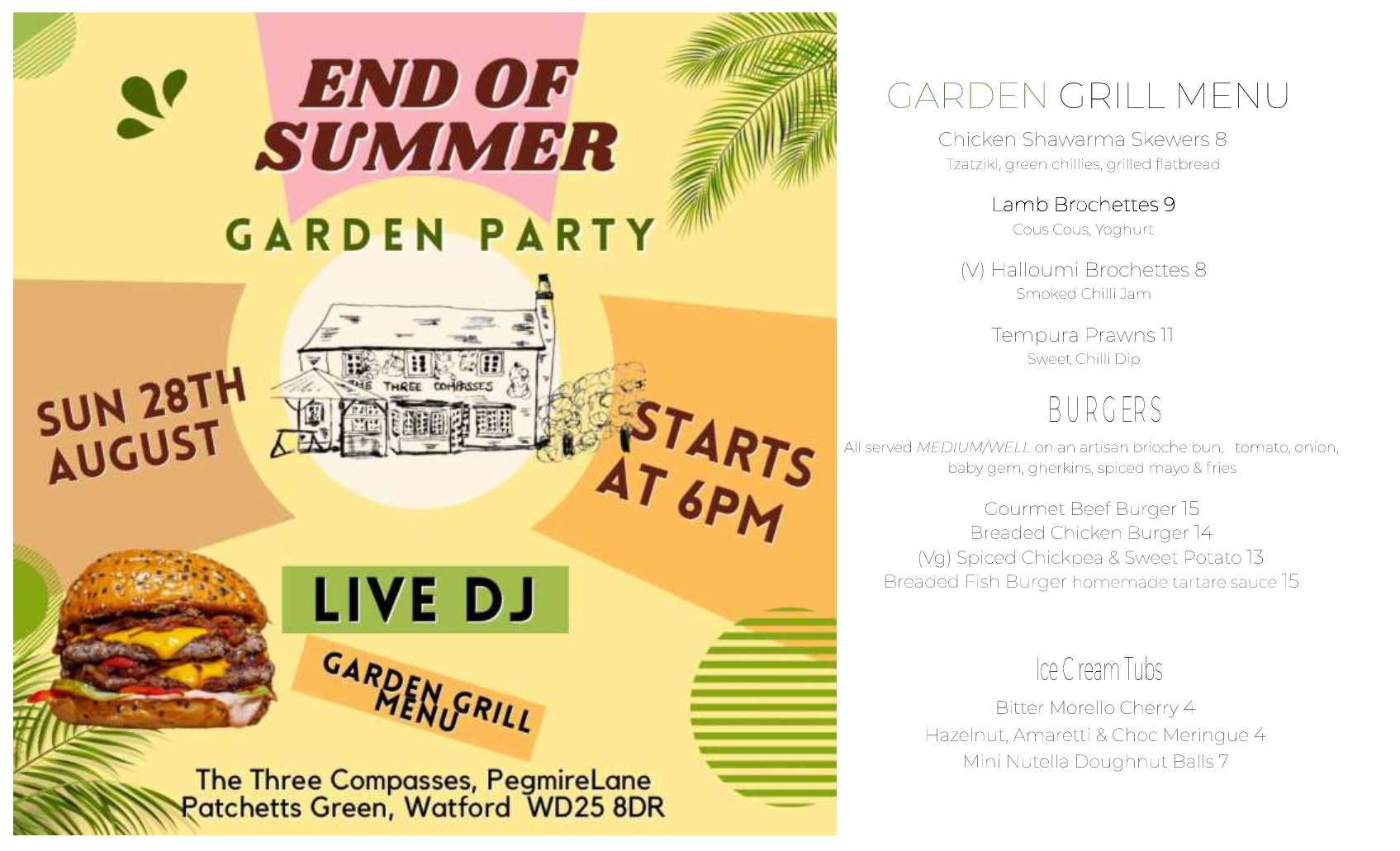 summer-party-IMAGE | Little Alpine at The Three Compasses Aldenham